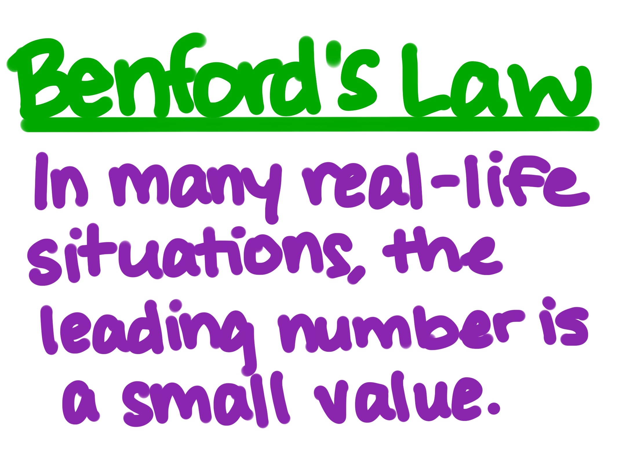 Benford's Law - Expii