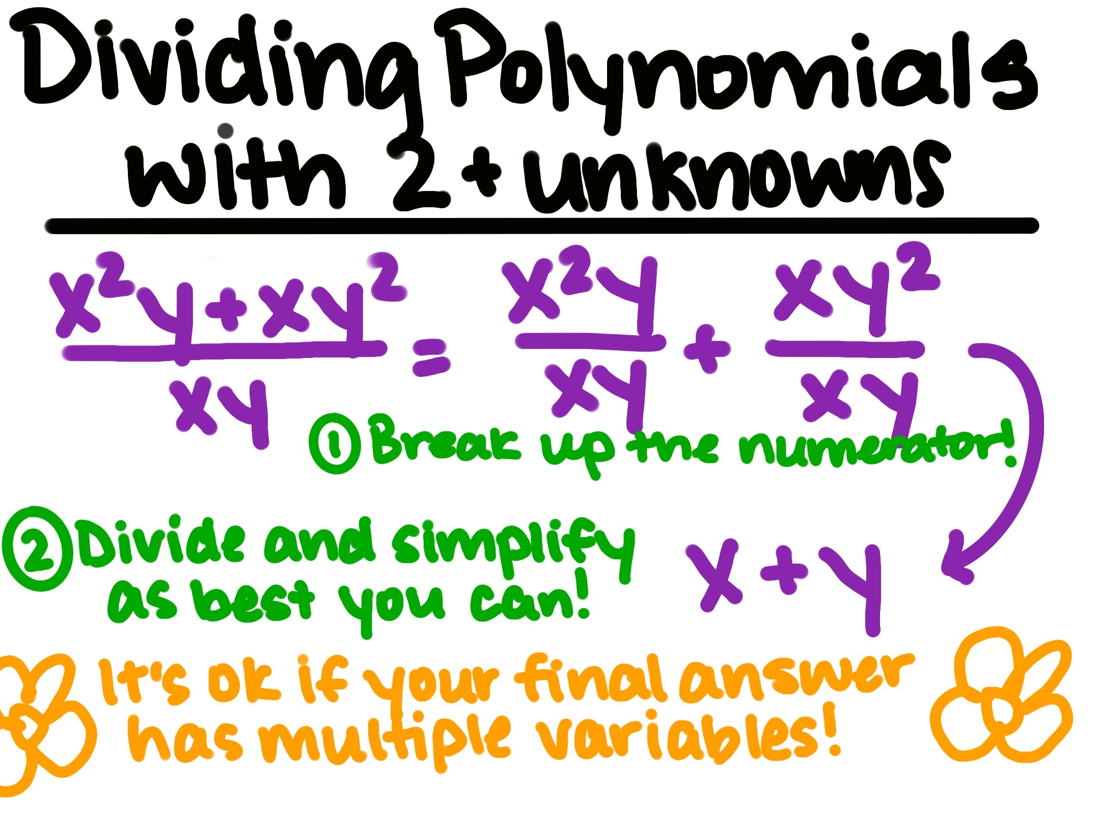 Dividing Polynomials with 2 or More Unknowns - Expii