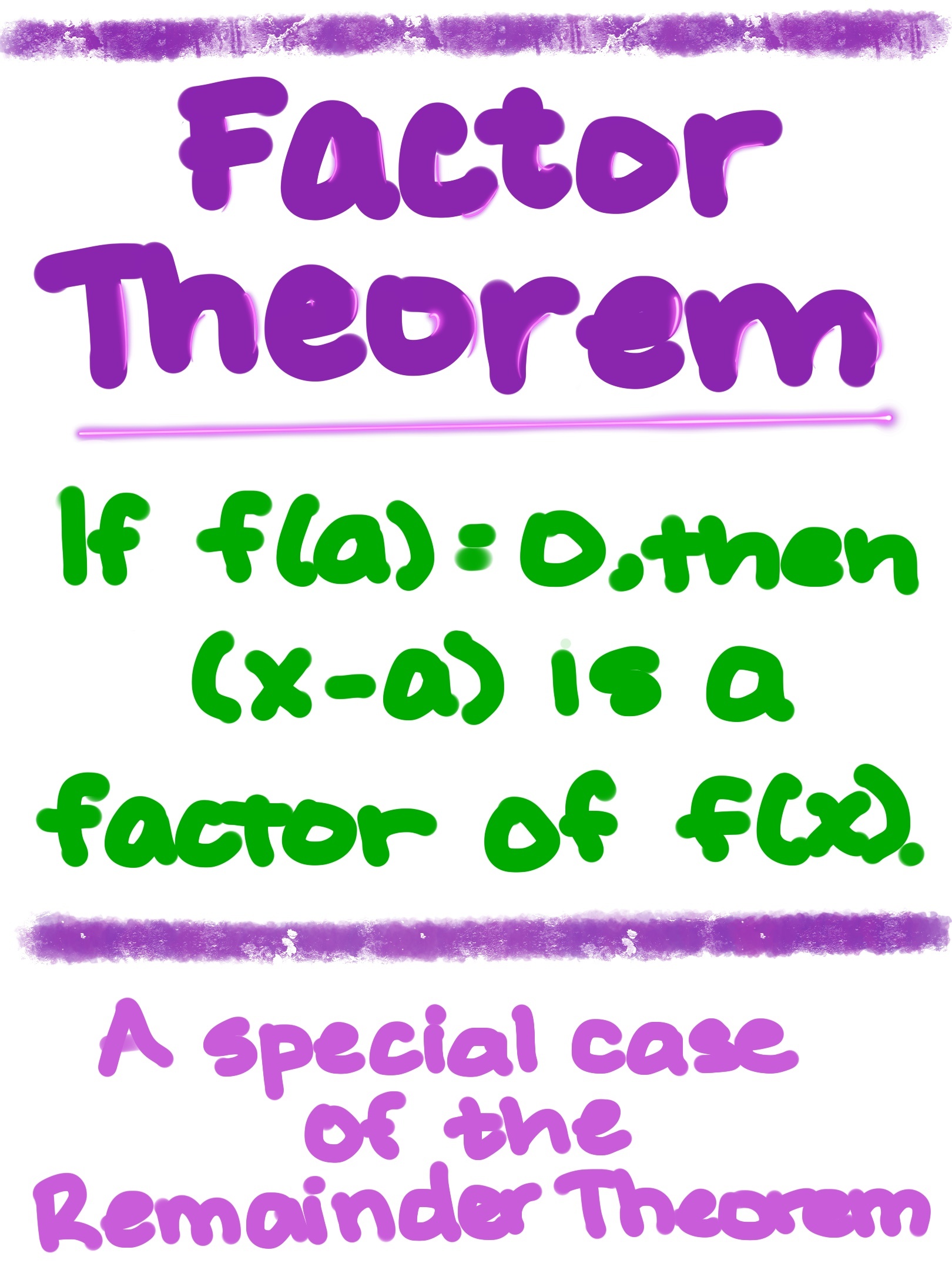 Factor Theorem For Polynomials Expii